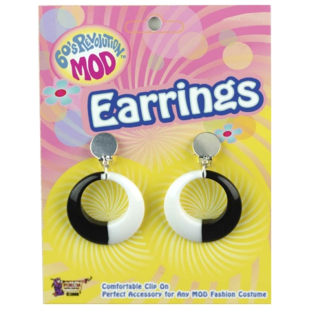 White mod earrings store