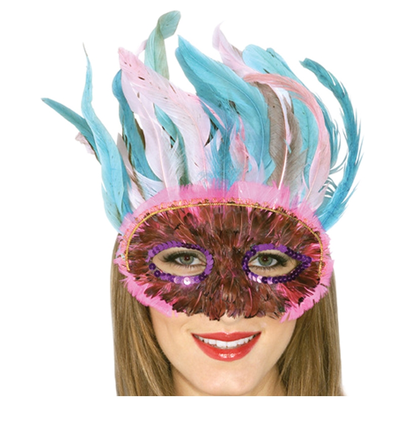 Assorted Feathered Half Mask | The Costumer
