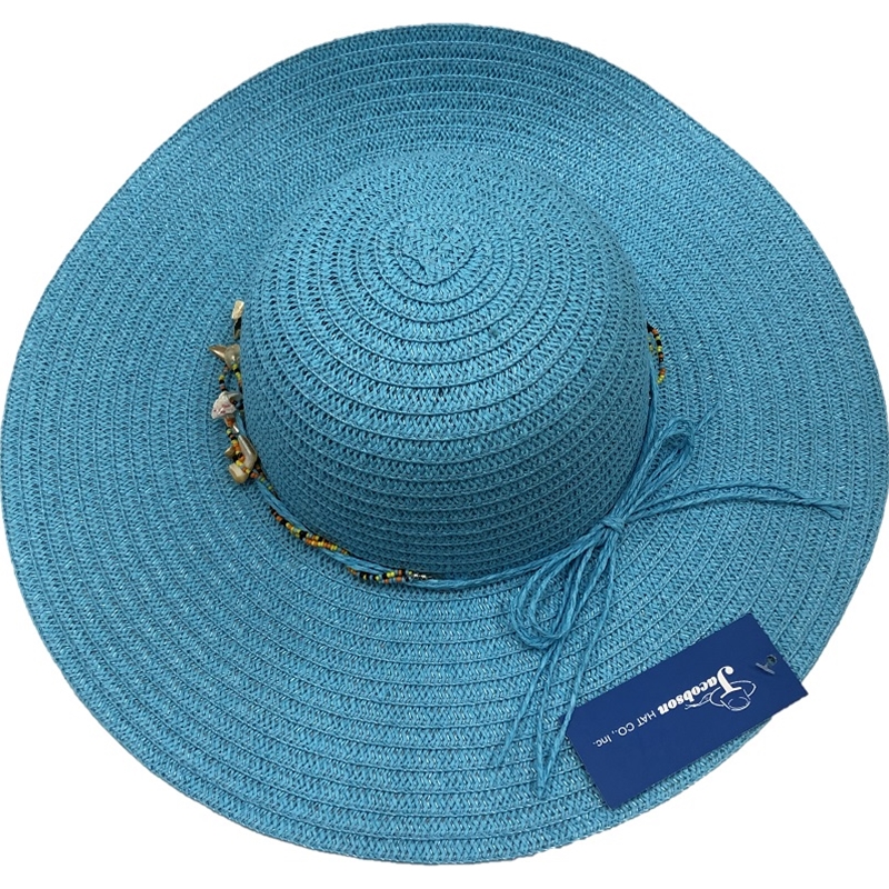 Toyo Straw Colorful Hat with Beads | The Costumer